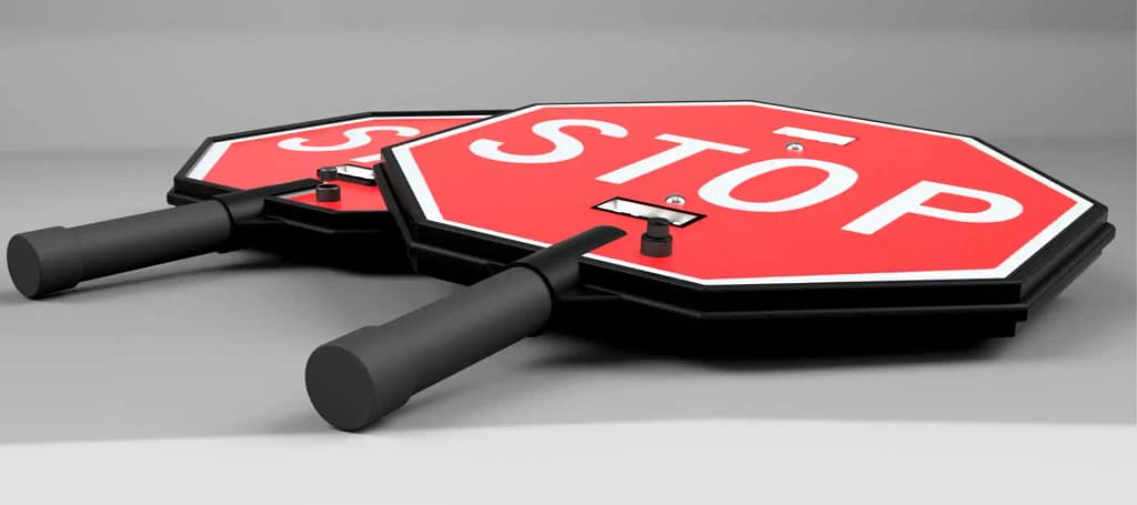 Visual Alert LED Stop Slow Paddle - SEABRING Industries Traffic Safety ...